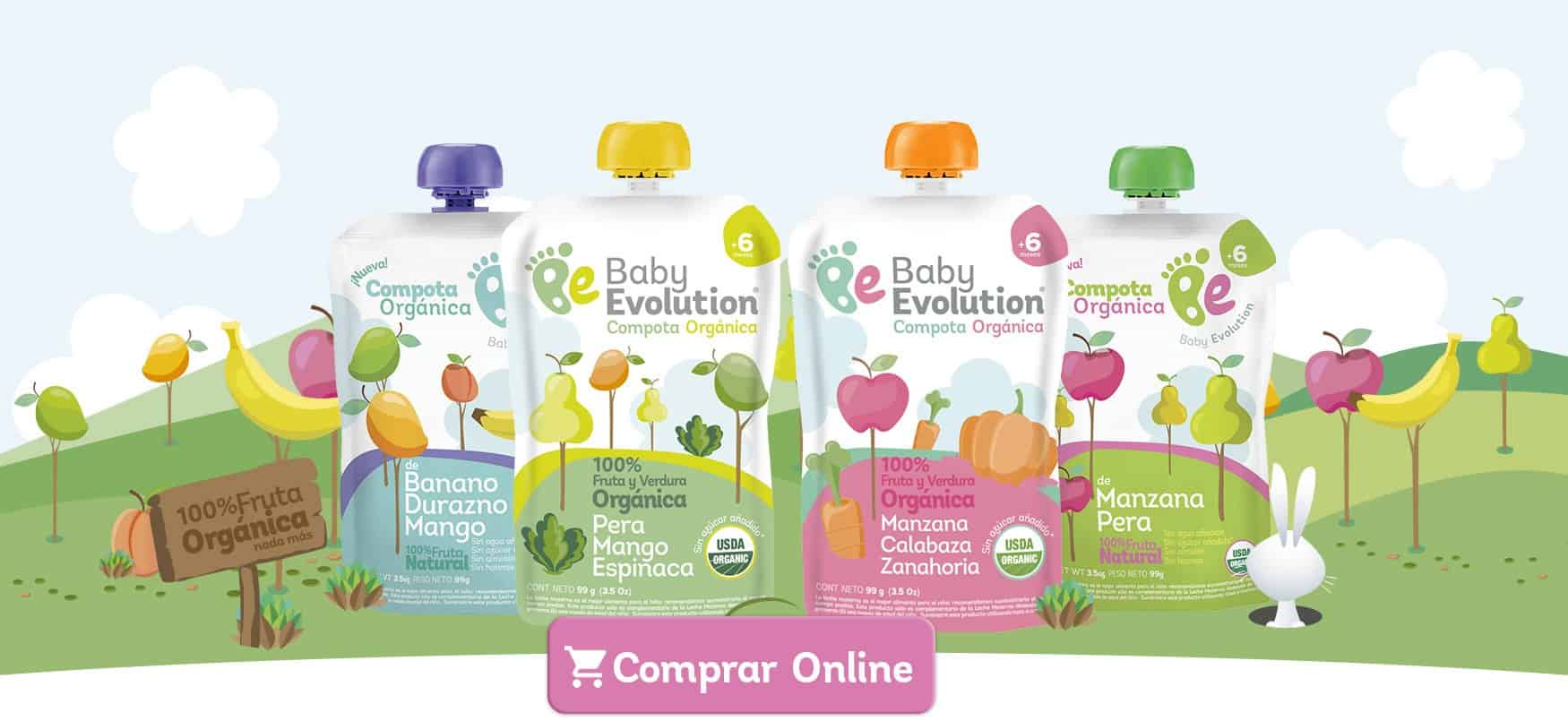 Baby Evolution ® | Compotas Orgánicas 100% de Fruta y Verdura